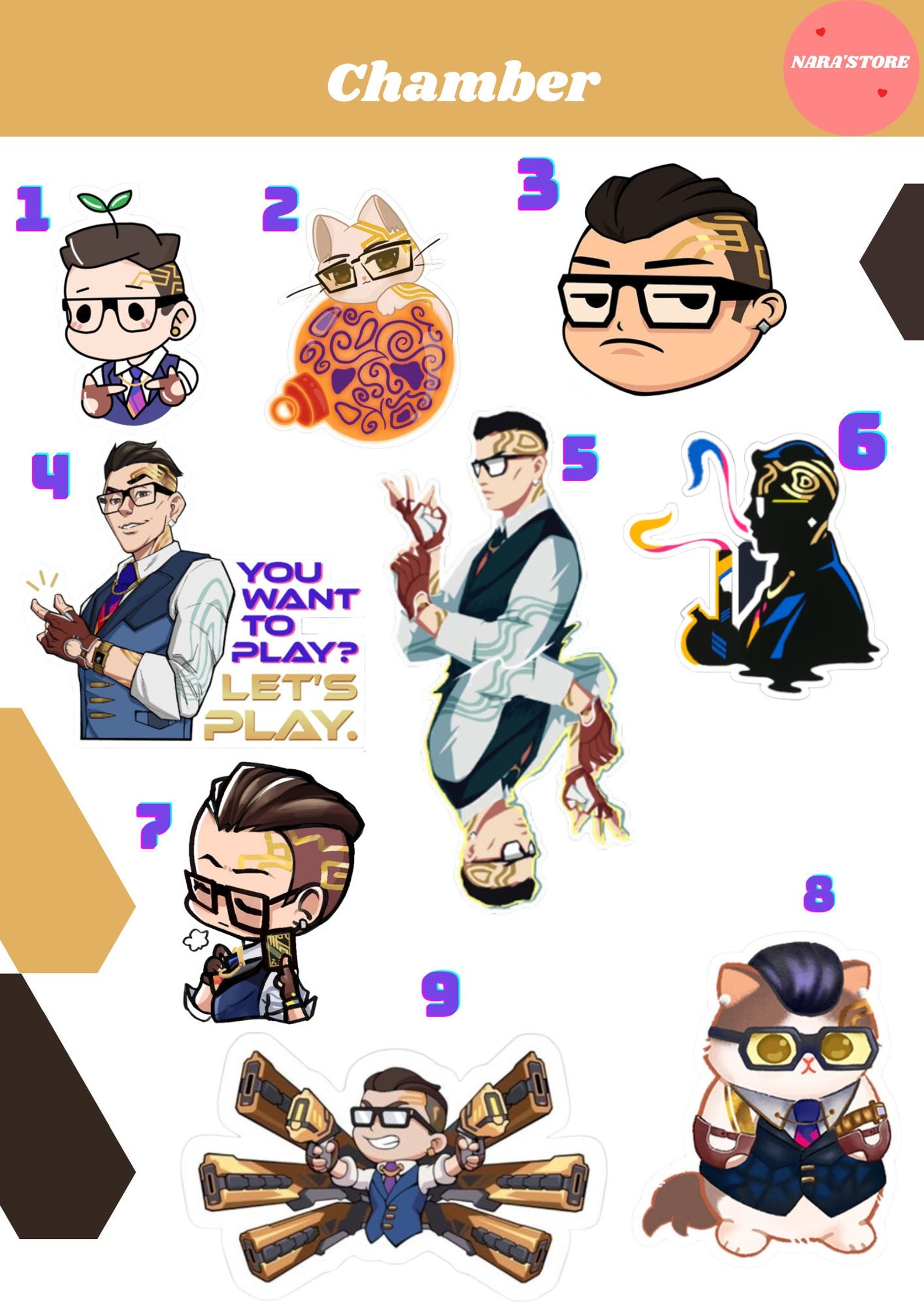 CHAMBER VALORANT Meme Valorant Sticker, Waterproof Bedroom Sticker - Etsy