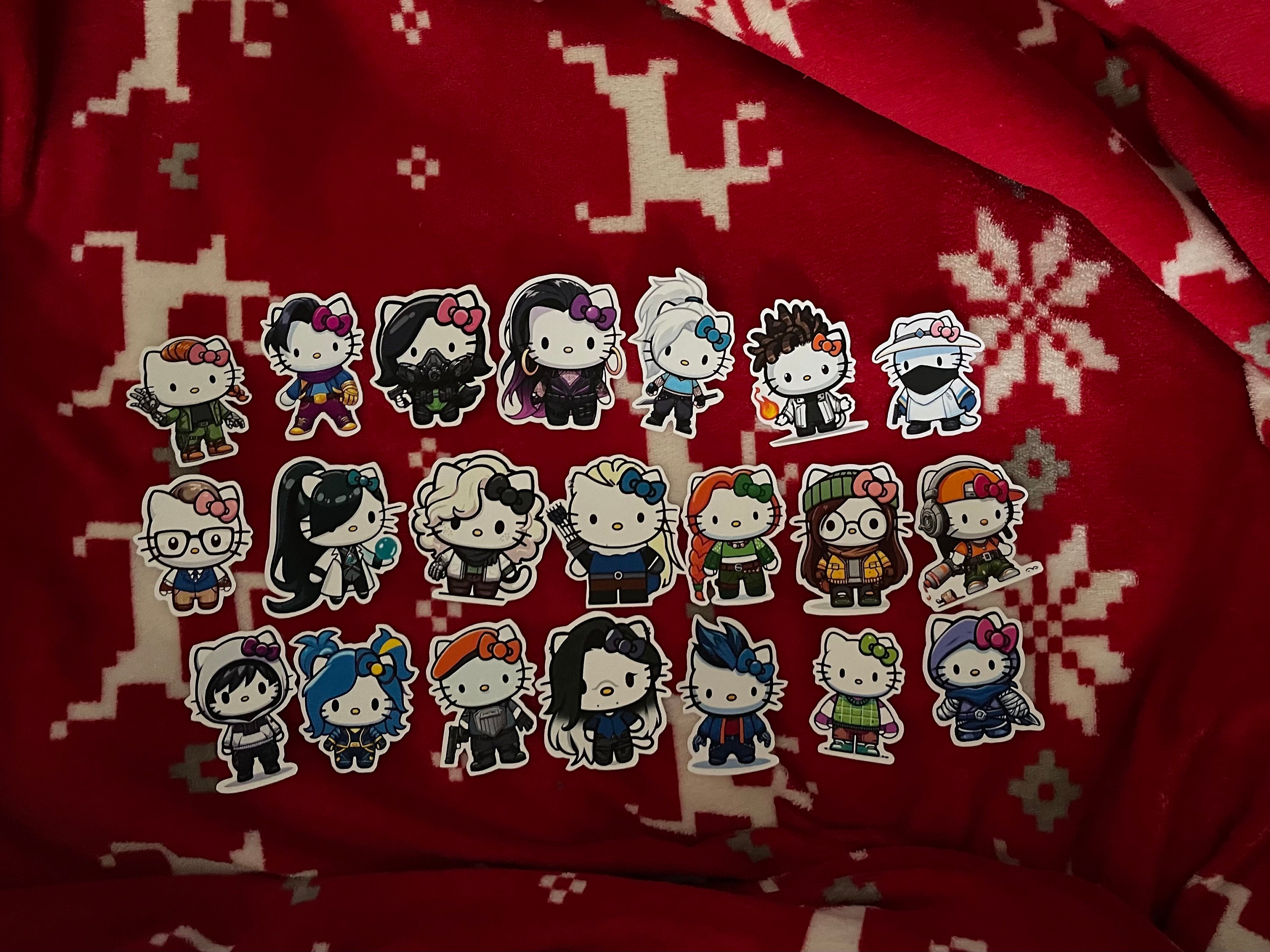 Sticker Hello Kitty Valorant Agent Sage,geeko,reyna, Jett,iso,raze ...