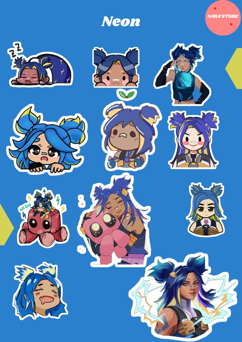 NEON VALORANT STICKER Pack - Etsy