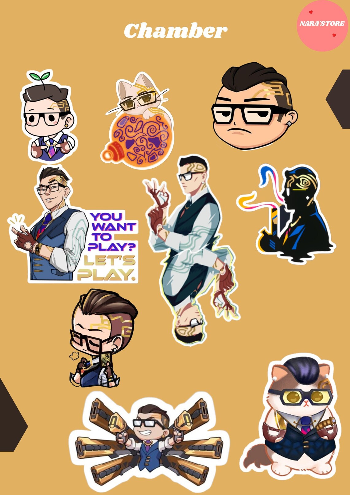 CHAMBER VALORANT Meme Valorant Sticker, Waterproof Bedroom Sticker - Etsy