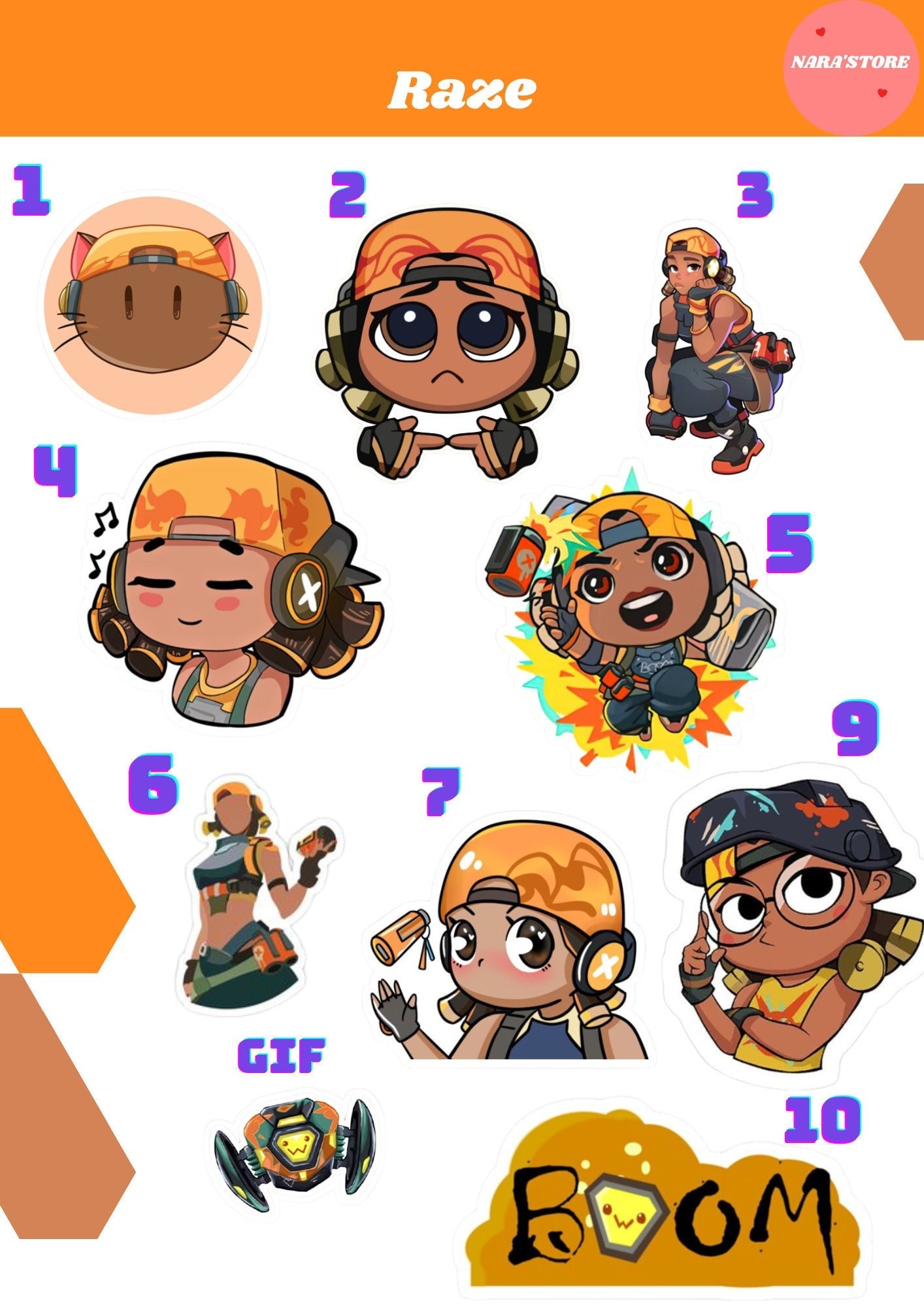 Sticker Raze VALORANT meme - Etsy France