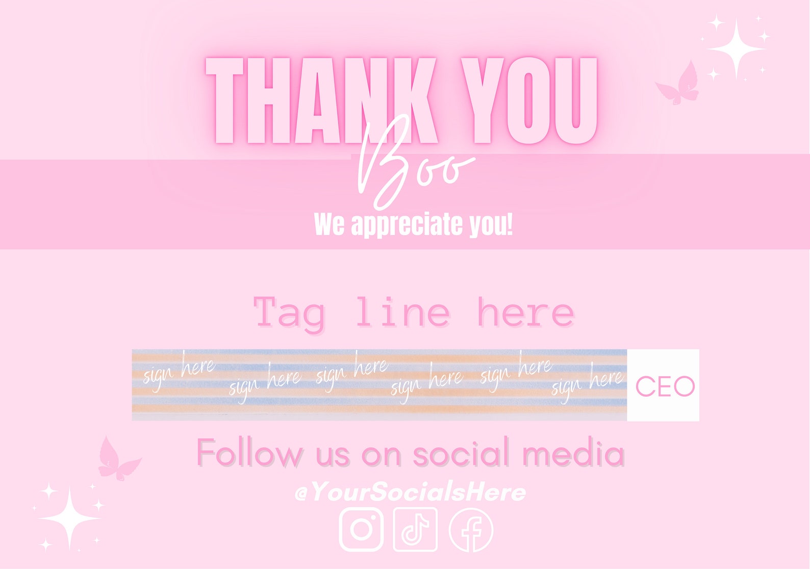 Pink Credit Card Business Card | Digital Download | Template | Fully ...