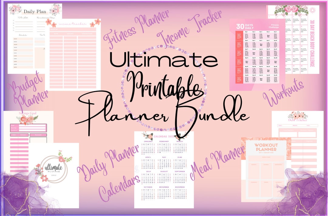 Printable Ultimate 2022 Planner Bundle!! Financial Budget Planner, 2022 ...