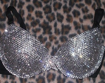 Rhinestone Bra - Etsy