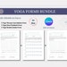 Yoga Forms Bundle, Editable Canva Templates, Forms for Yoga Teachers ...