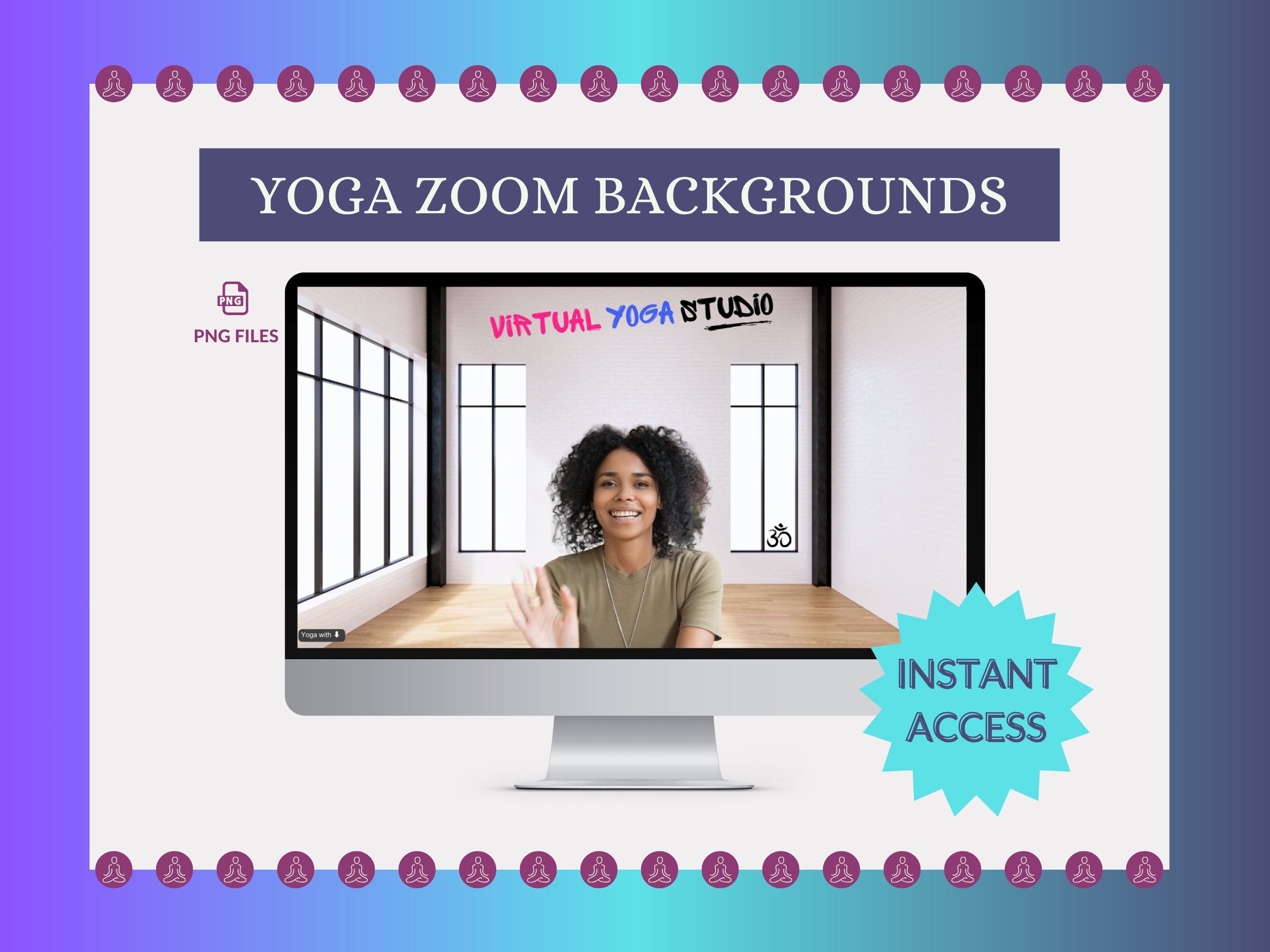 Yoga Zoom Backgrounds, Yoga Themed Zoom Backdrops, Virtual Yoga Studio ...
