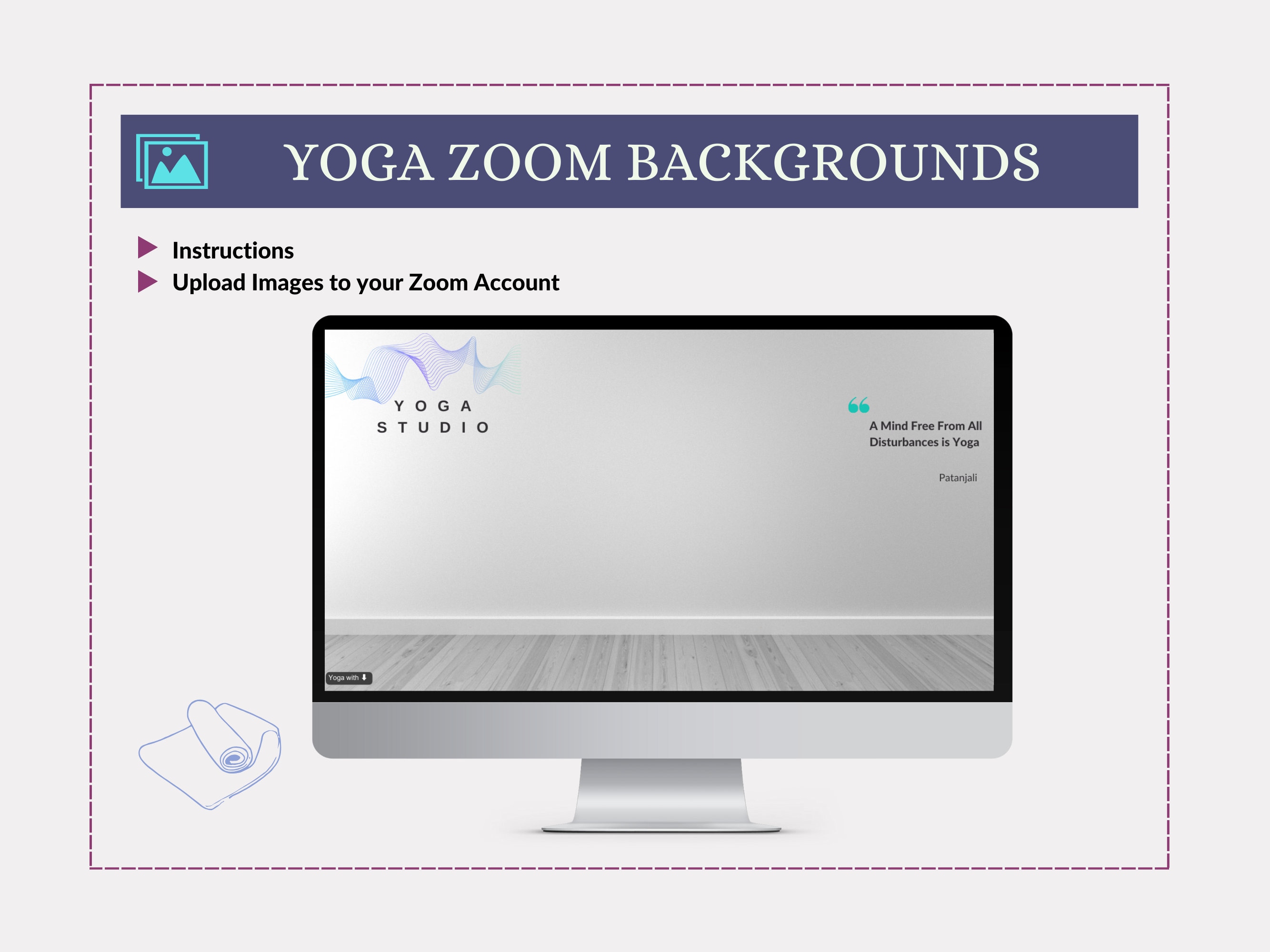 Yoga Zoom Backgrounds, Yoga Themed Zoom Backdrops, Virtual Yoga Studio ...