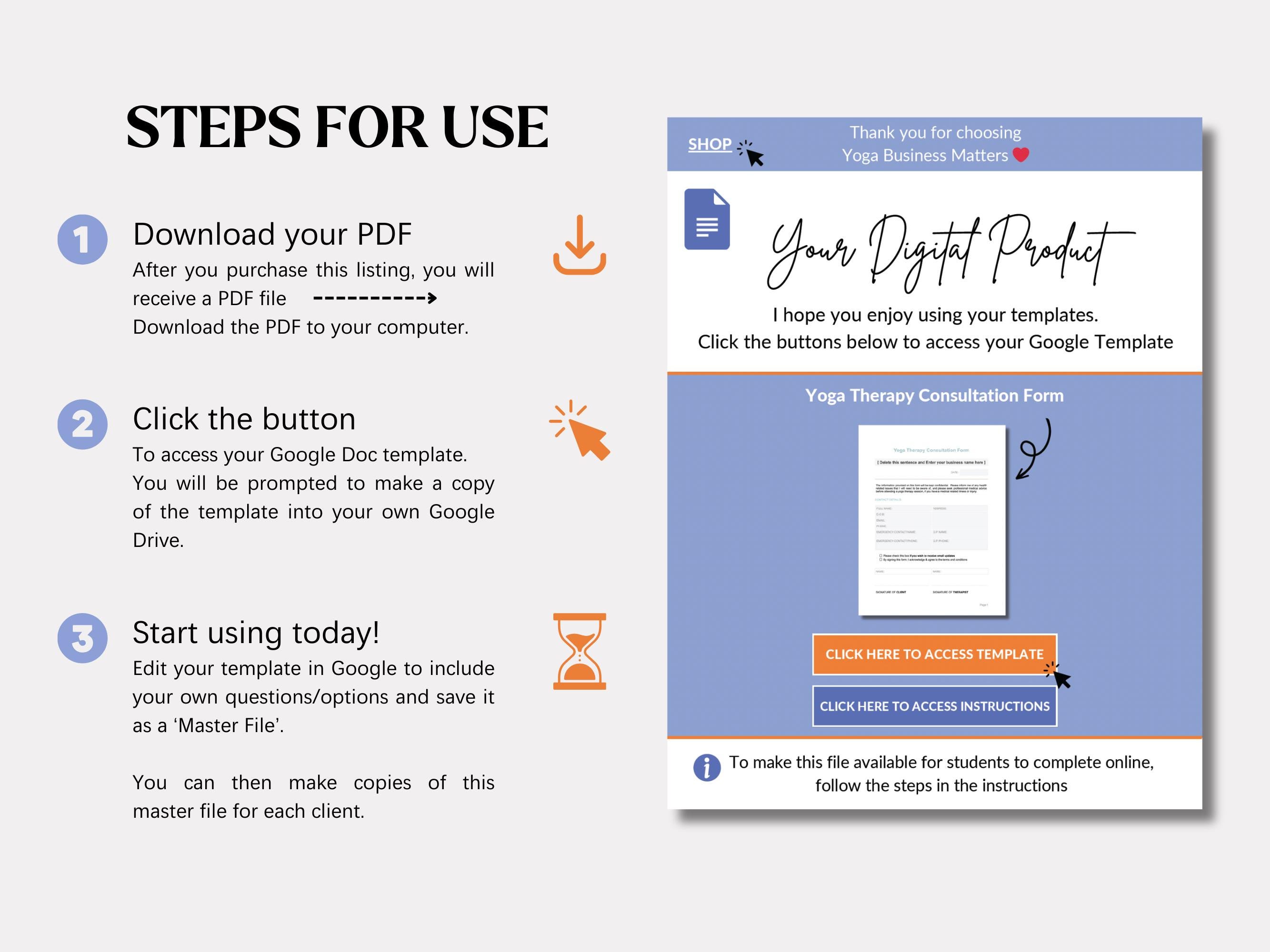 Yoga Therapy Form, Editable Yoga Therapy Consultation Google Docs ...