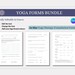 Yoga Forms Bundle, Editable Canva Templates, Forms for Yoga Teachers ...