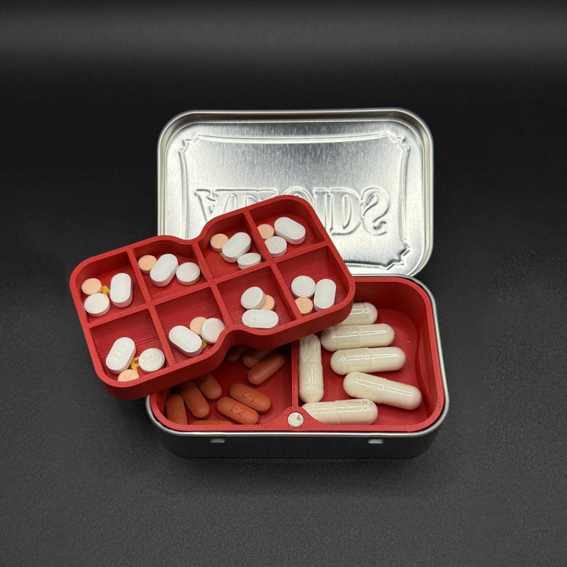 Compact Tin Pill Box - Etsy