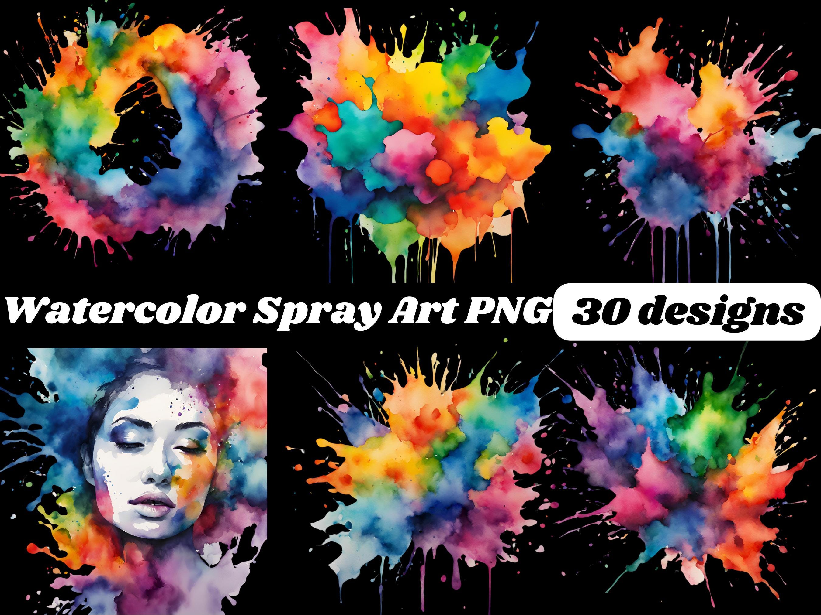 30 Watercolor Splatter Clipart PNG, Paint Splatter Clipart, Abstract ...