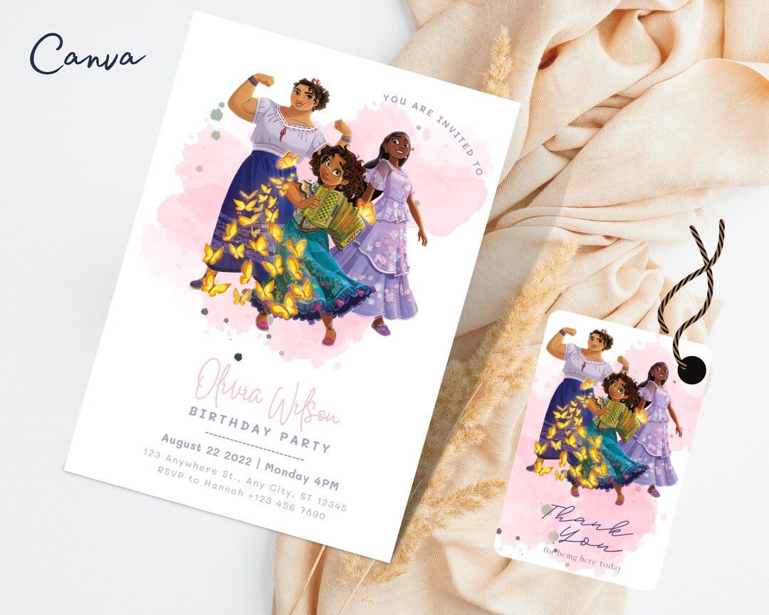 Editable Encanto Birthday Invitation Template: Printable Kids Party ...