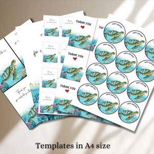 Turtles Themed Welcome Sign, Turtles Thank You Tags, Turtles Cake ...
