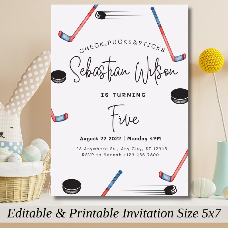 Hockey Invitations - Etsy