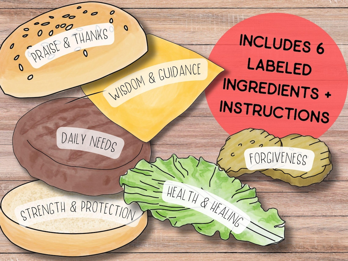 Prayer Burger Activity + Bonus | Fun & Interactive Christian Kids ...