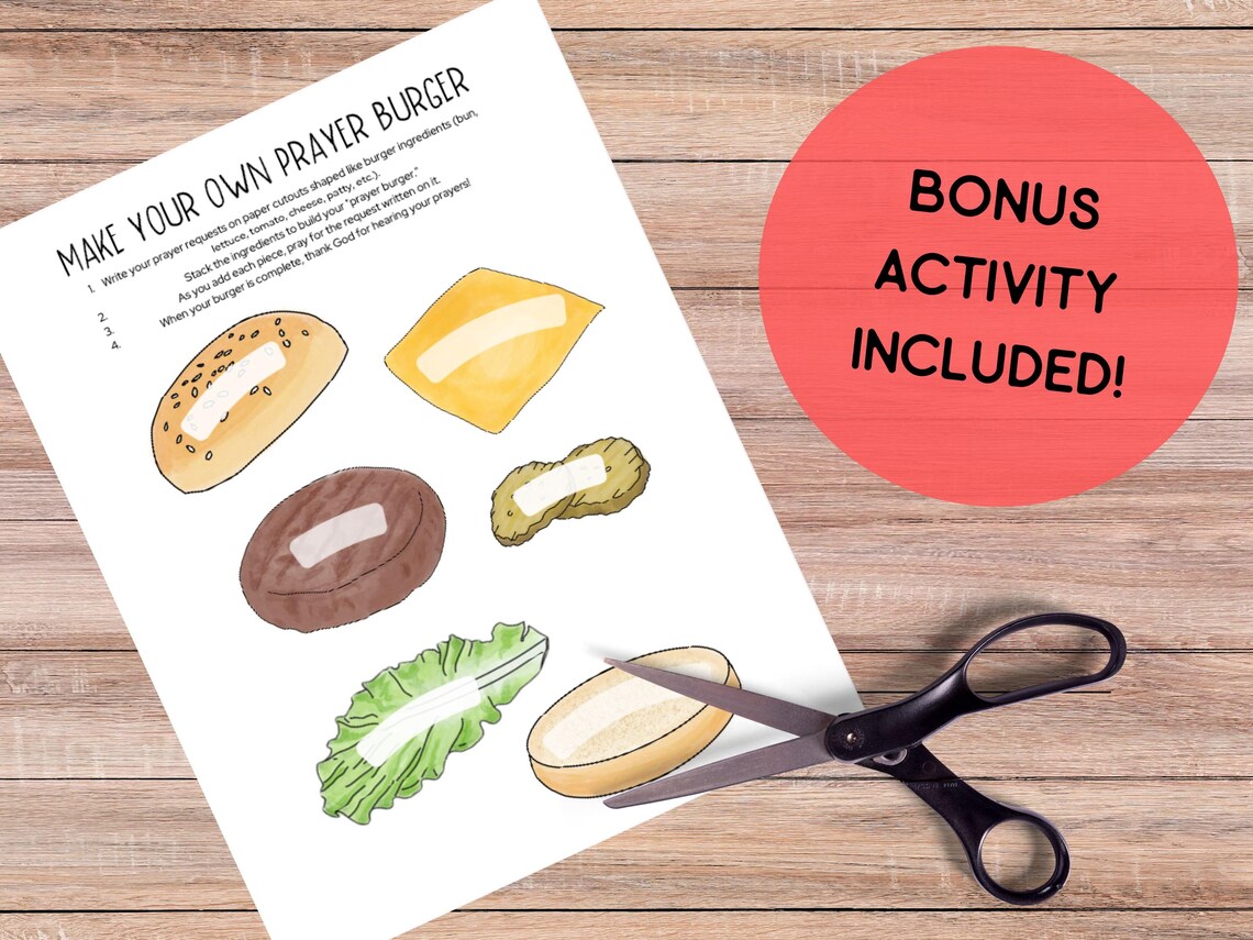 Prayer Burger Activity + Bonus | Fun & Interactive Christian Kids ...