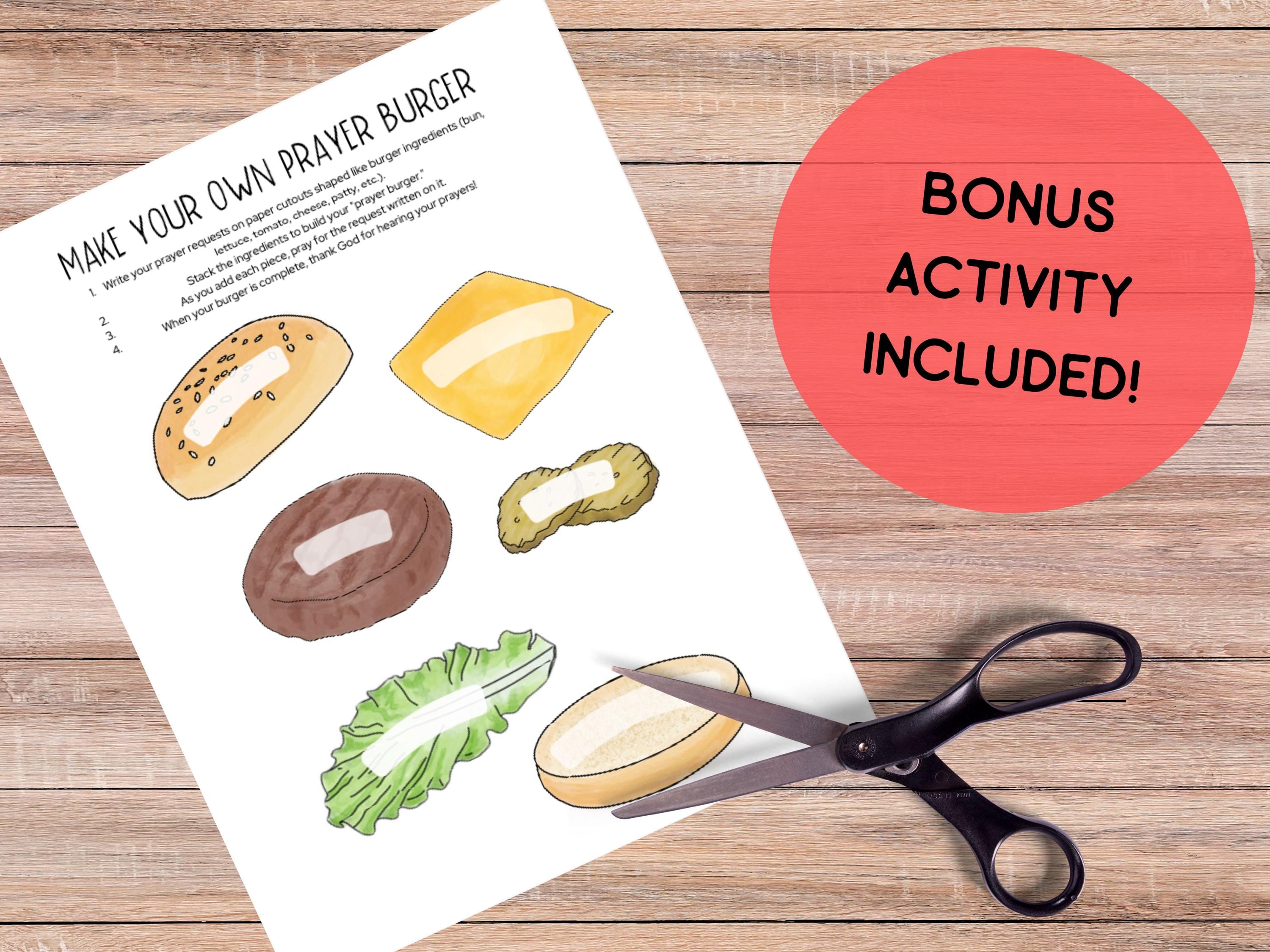 Prayer Burger Activity + Bonus | Fun & Interactive Christian Kids ...