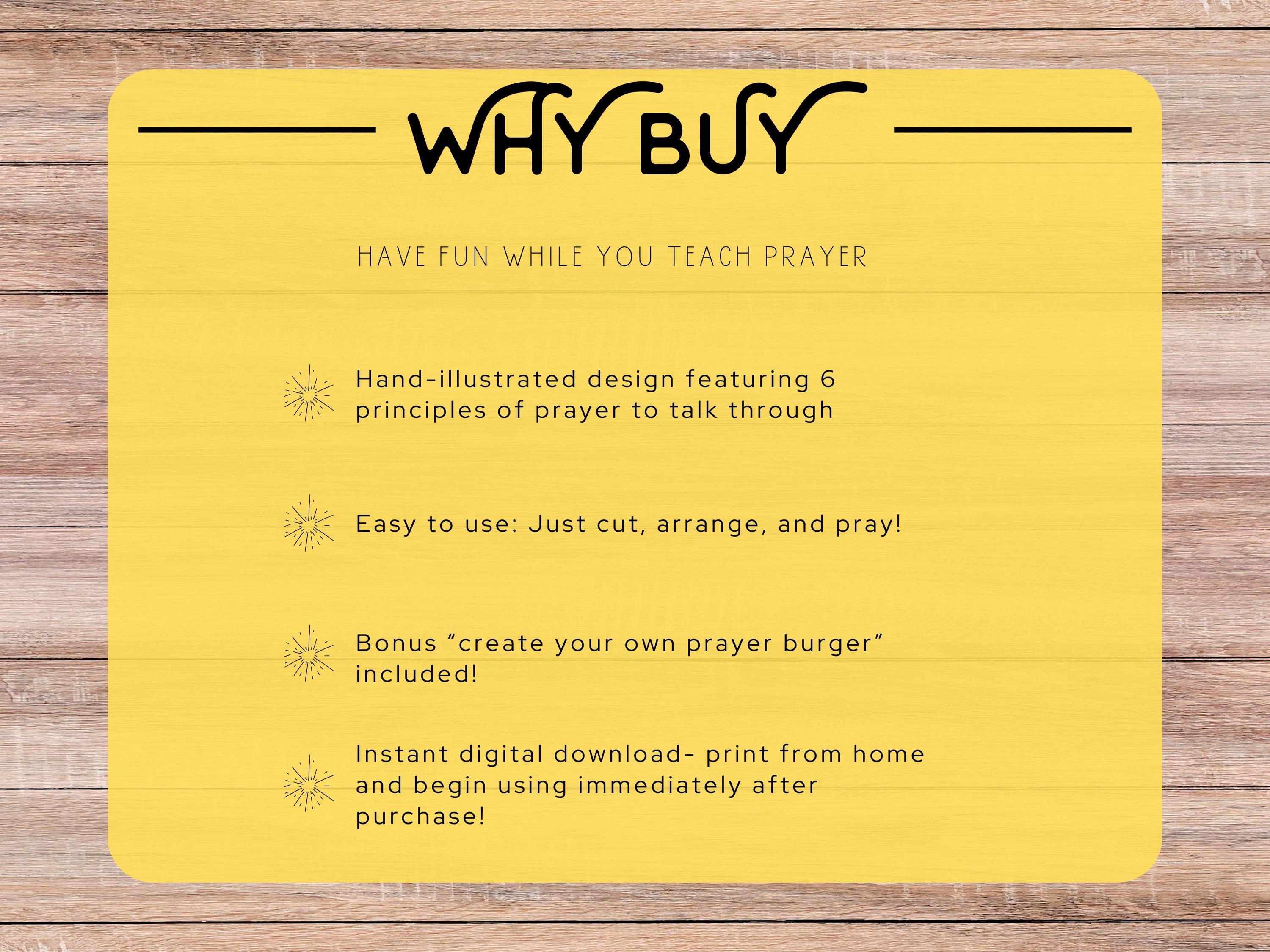 Prayer Burger Activity + Bonus | Fun & Interactive Christian Kids ...