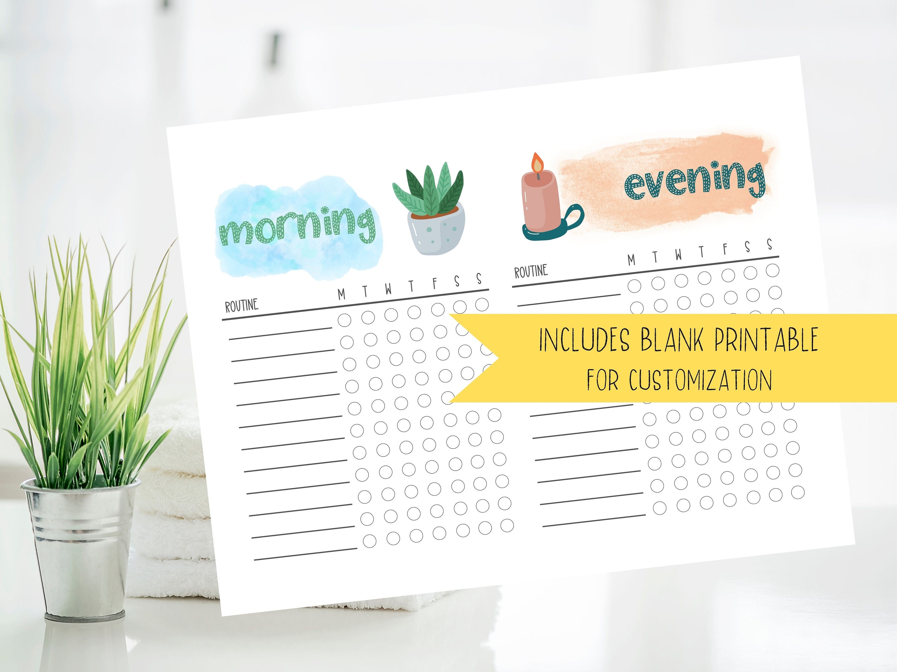 Skincare Routine Checklist Printable Download | Hygge Style Digital PDF ...