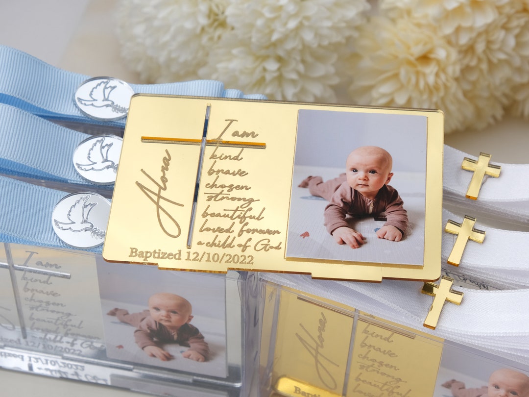 Personalized Baptism Photo Favors, Christening Keepsakes - Etsy