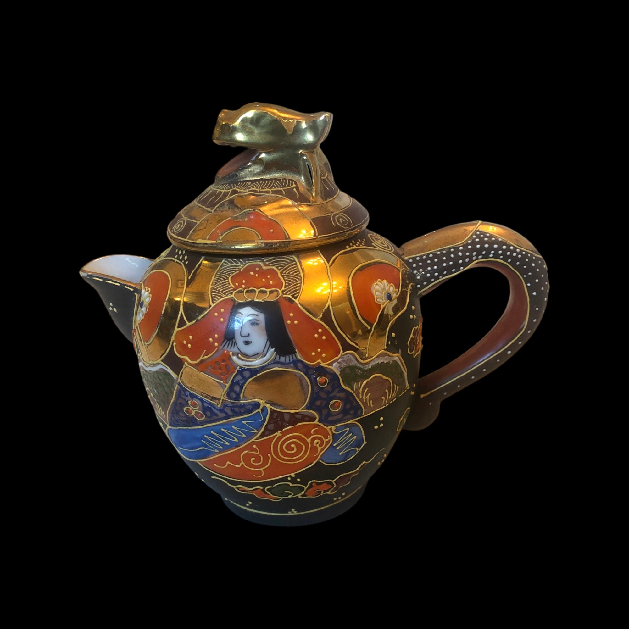 Handpainted Antique Japanese Tea Set, Pre WWII Era in Stunning ...