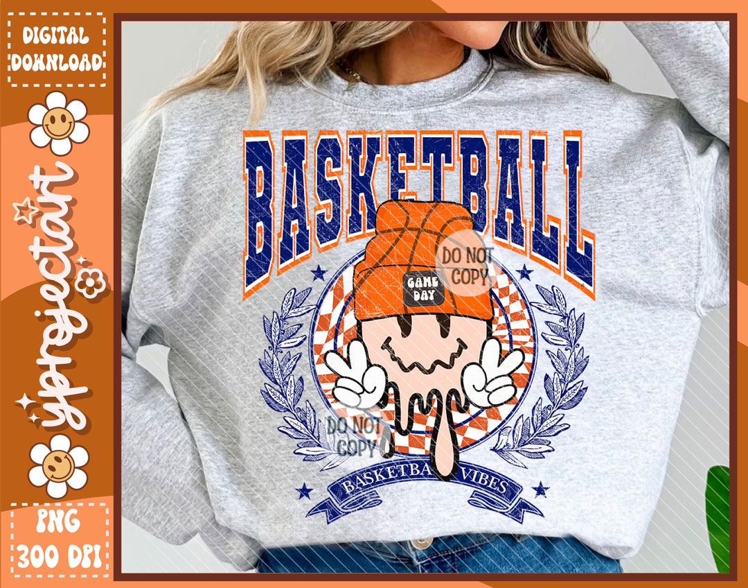 Checkered Basketball Vibes PNG, Retro Basketball Sublimation ...