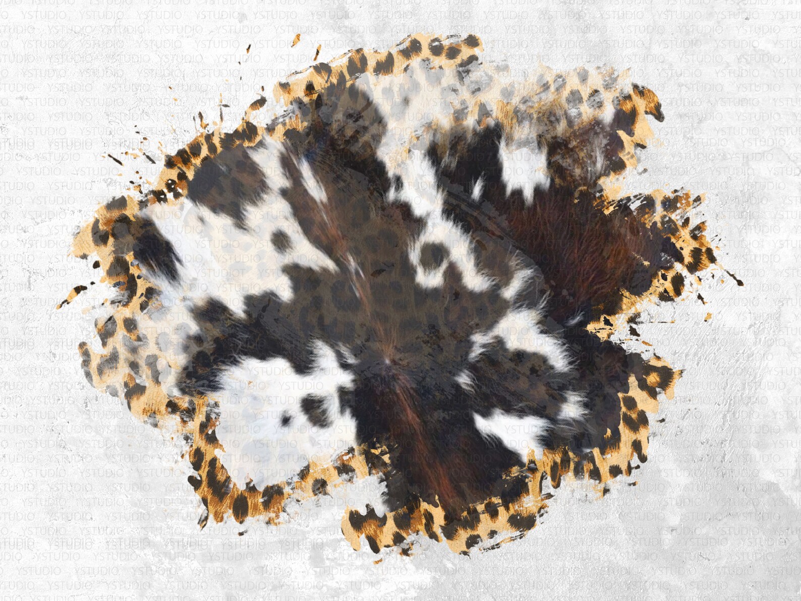Cowhide Pattern Distressed Background Png Cowhide Png Bundle - Etsy