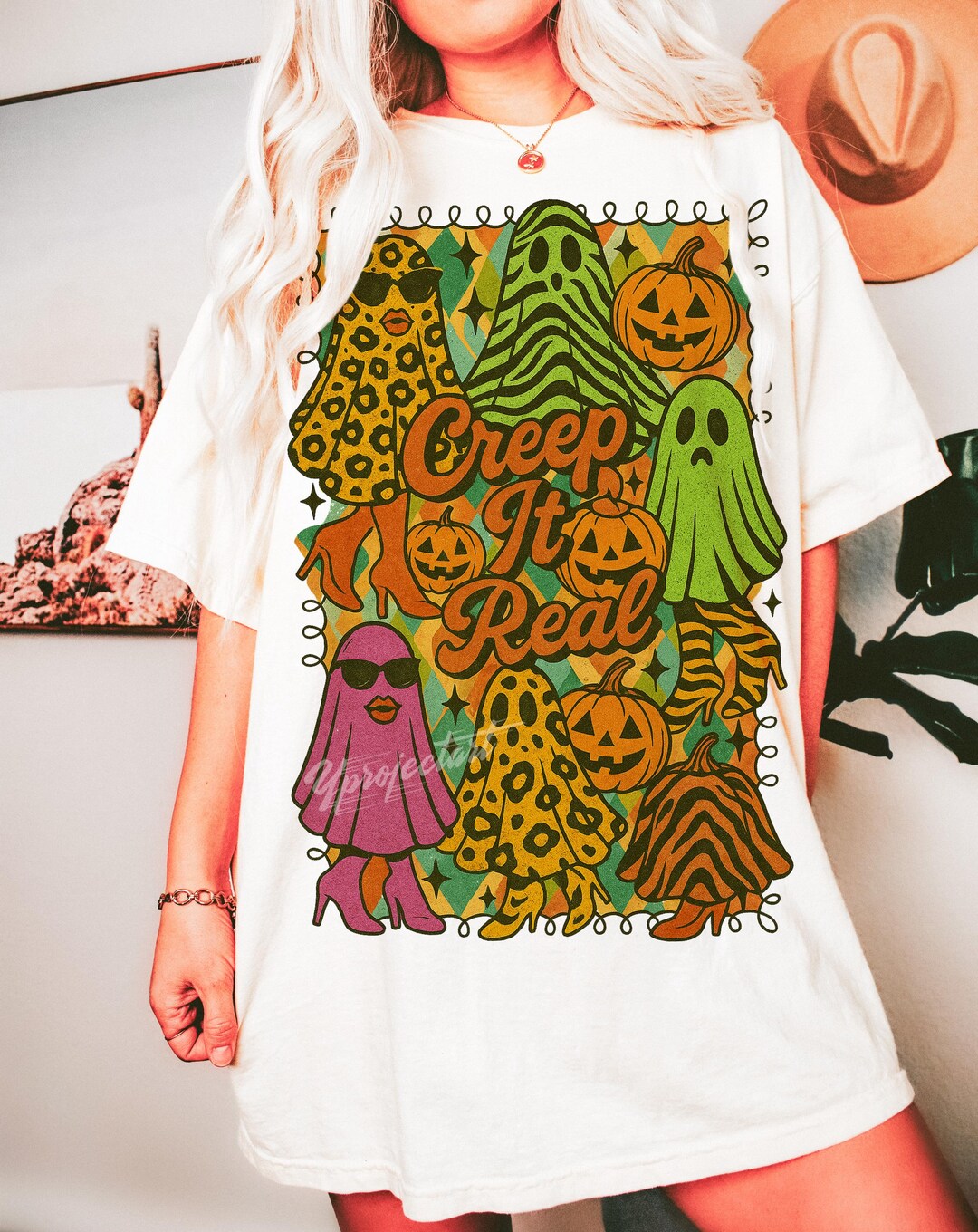 Retro Groovy Ghost Collage Png, Creep It Real Png, Funny Ghost Png ...