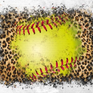 Leopard Softball Background Png, Distressed Softaball Cheetah ...