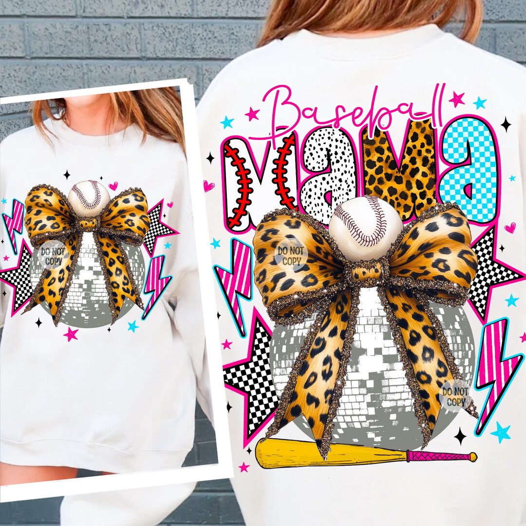 Baseball Mama Leopard PNG, Girly Preppy Baseball Png, Cute Sports Mom ...