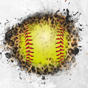 Leopard Softball Background Png, Distressed Softaball Cheetah ...