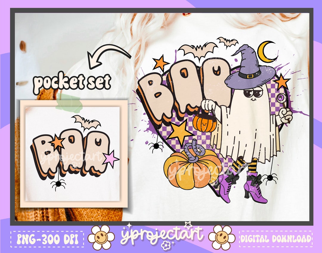 Trendy Cute Halloween PNG, Boo Png, Halloween Png for Kid Toddler ...