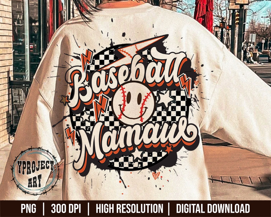 Baseball Mamaw Png Baseball Design Sublimation Retro - Etsy
