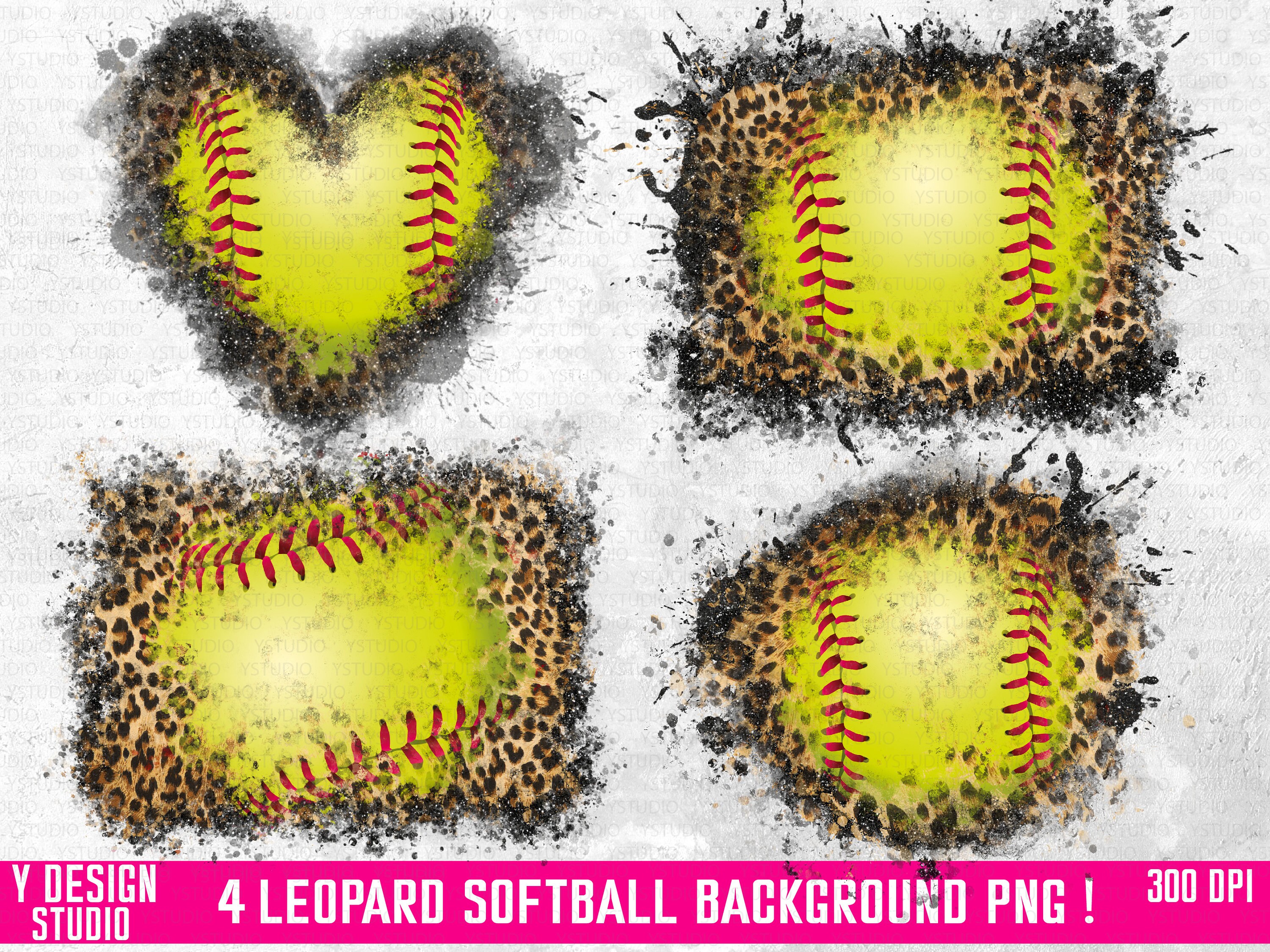 Leopard Softball Background Png Distressed Softaball Cheetah - Etsy