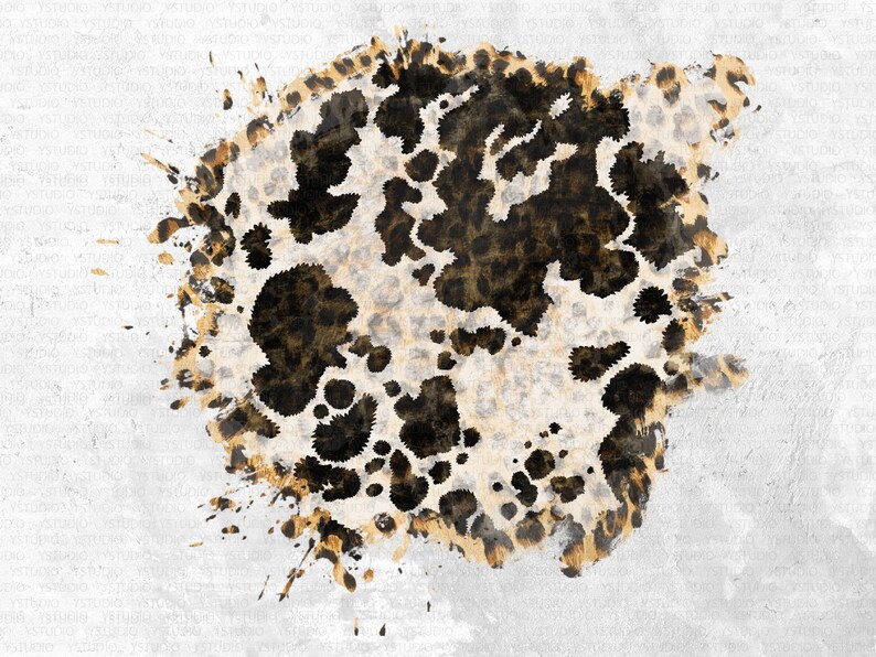 Cowhide Pattern Distressed Background Png Cowhide Png Bundle - Etsy