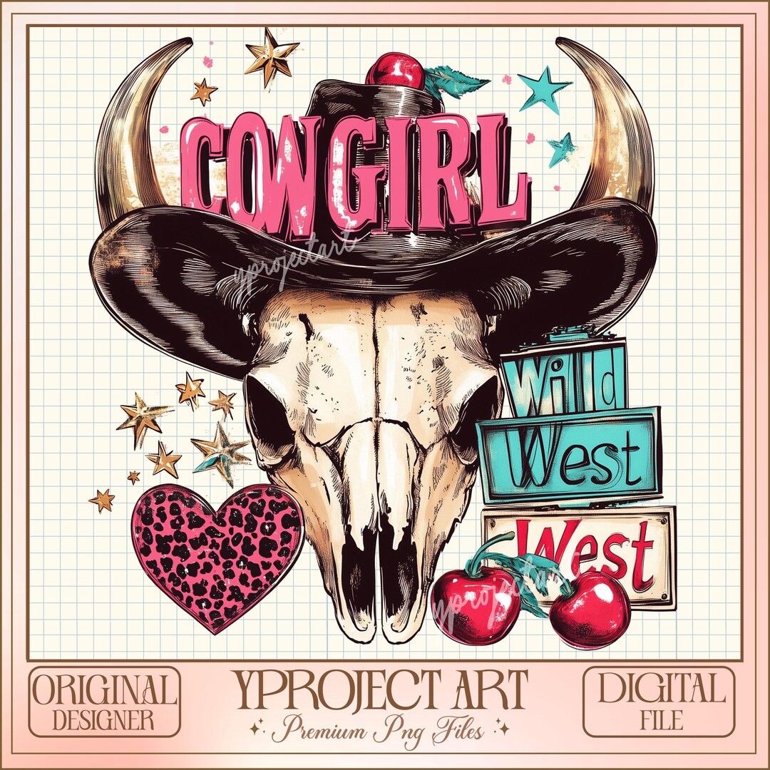 Cowgirl Preppy Wild West Collage PNG, Western Cowgirl Sublimation ...