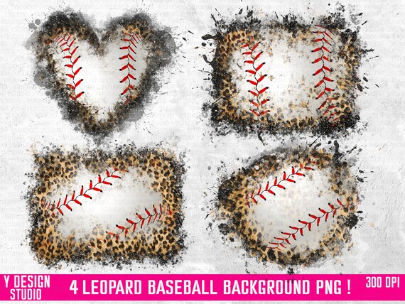 Leopard Baseball Background Png Distressed Baseball Cheetah - Etsy