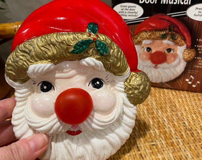 Vintage 1989 Chadwick Santa Claus Door Musical Ringer - Etsy
