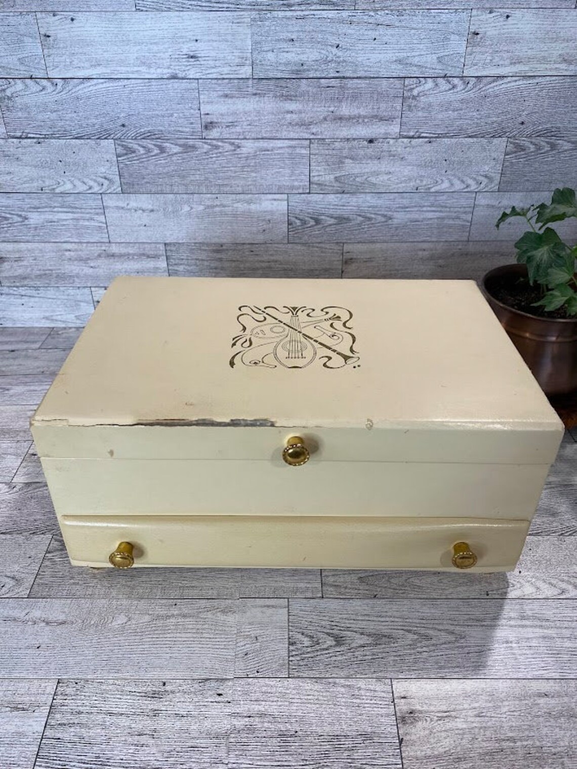 Vintage Midcentury Lady Buxton Cream and Blue 1960's Jewelry Box - 50's ...