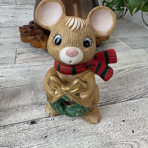 Vintage Homco Christmas Mice - Set of Three Mice Christmas Decoration ...