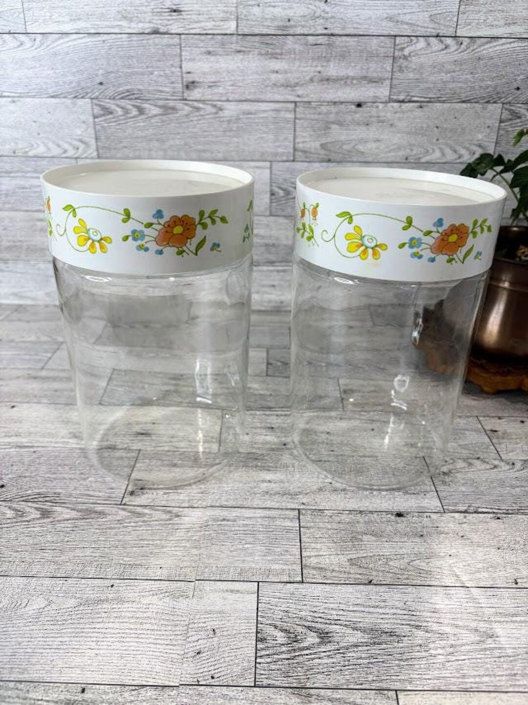 Vintage Wildflower Pyrex Canister Set - Retro Kitchen Storage Decor - Etsy
