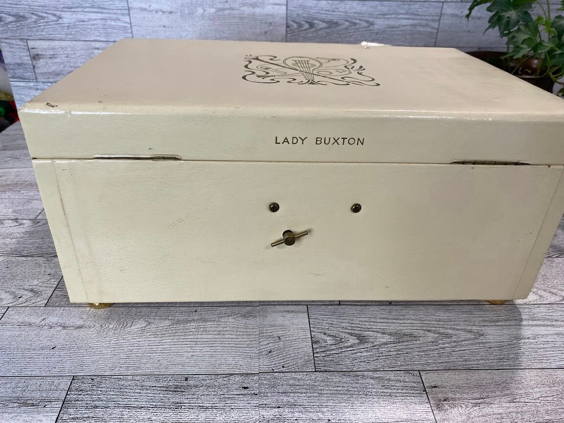 Vintage Midcentury Lady Buxton Cream and Blue 1960's Jewelry Box - 50's ...
