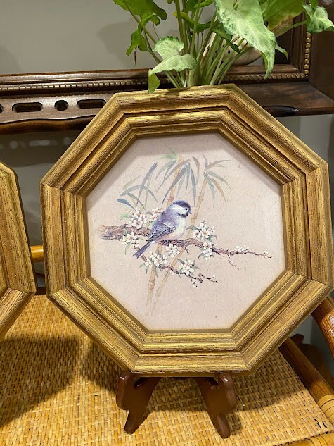 Vintage 1983 Home Interior Bird Prints in Gold Frames Set of - Etsy