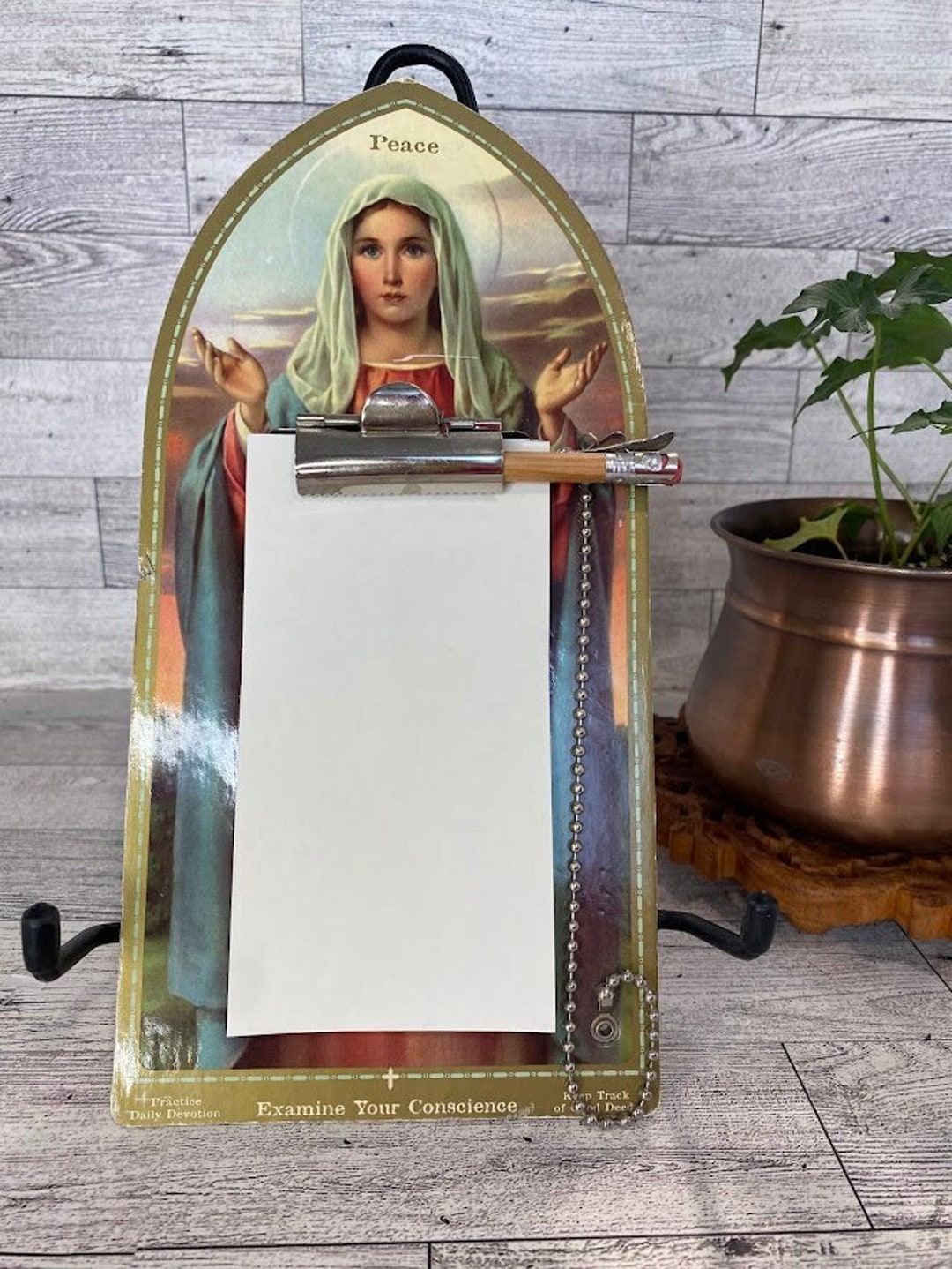 Vintage Religious Notepad Mary, Catholic, Refrigerator Notepad - Etsy