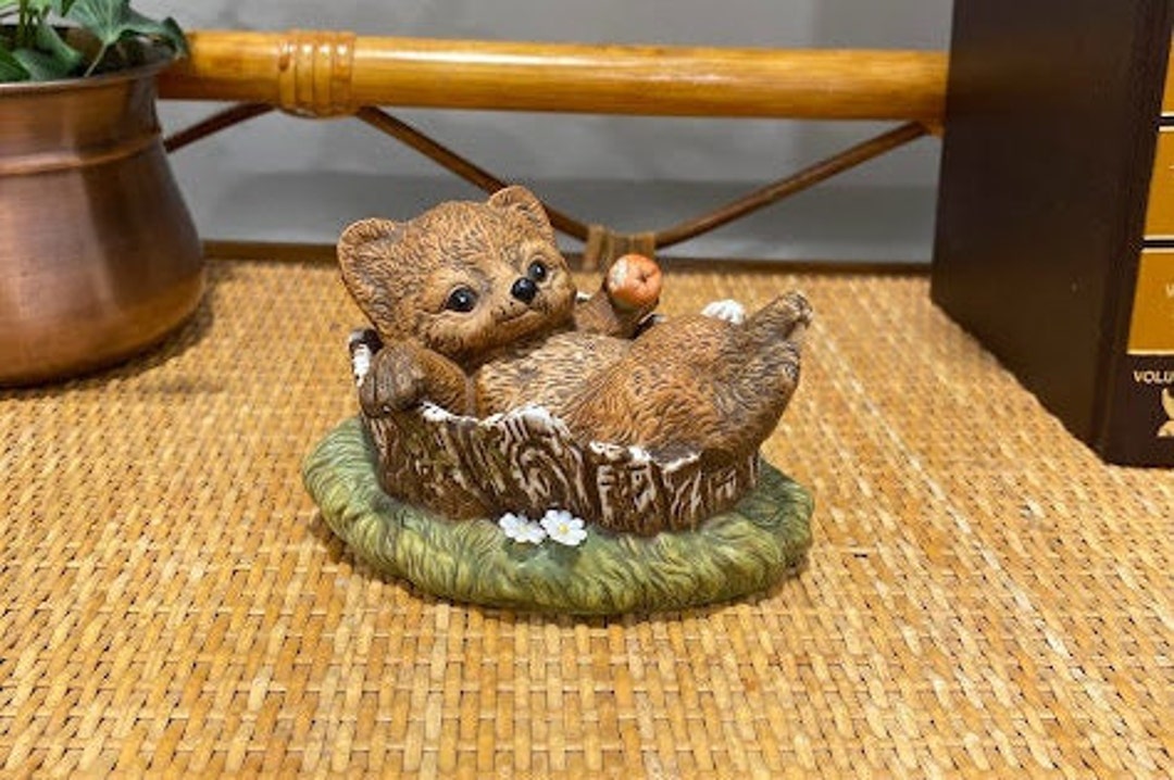 Vintage Homco 1986 Masterpiece Porcelain Figurine - Little Bear ...