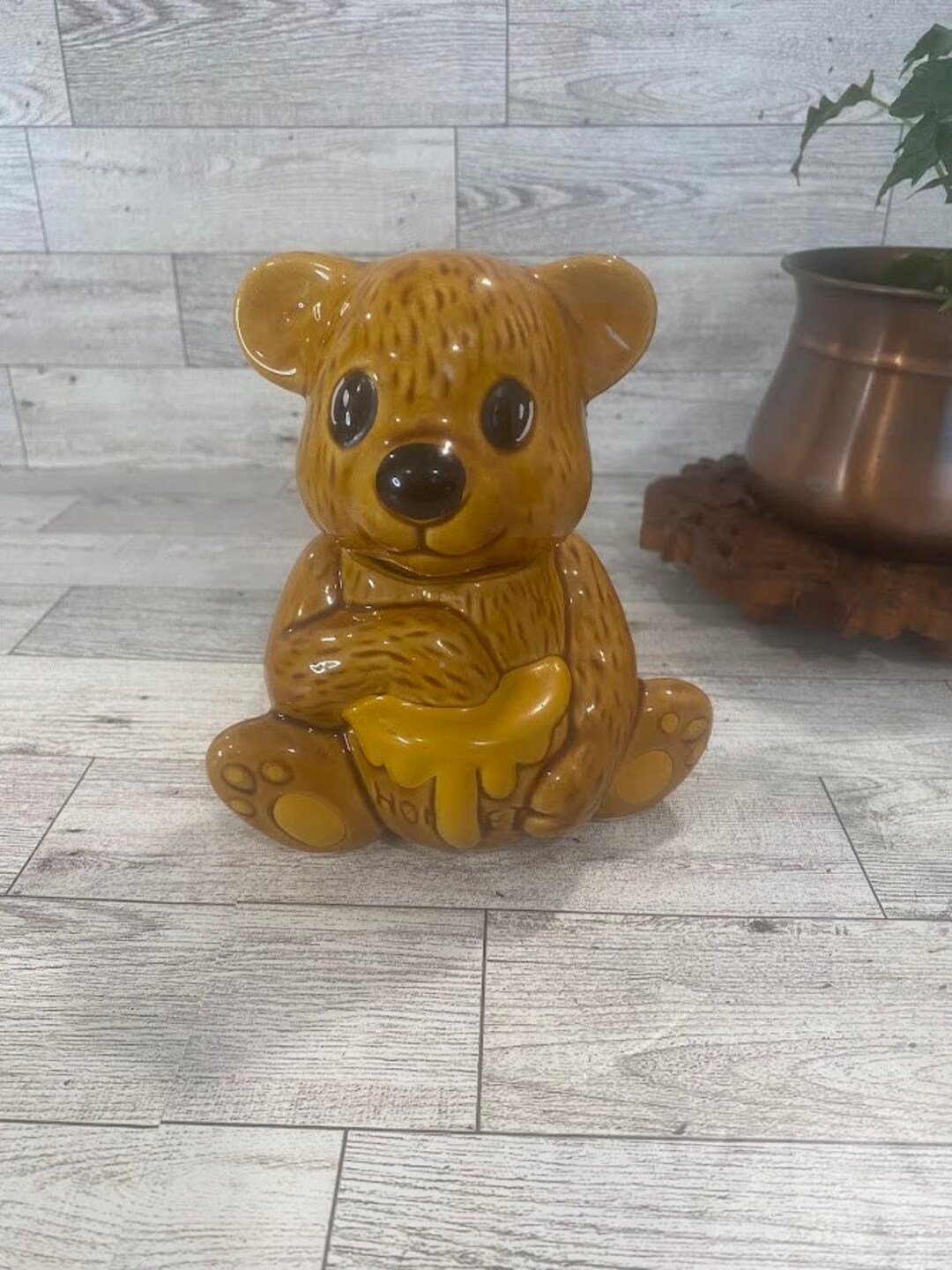 Vintage Ceramic Bear Honey Pot Jar Houston Foods, Free Shipping - Etsy