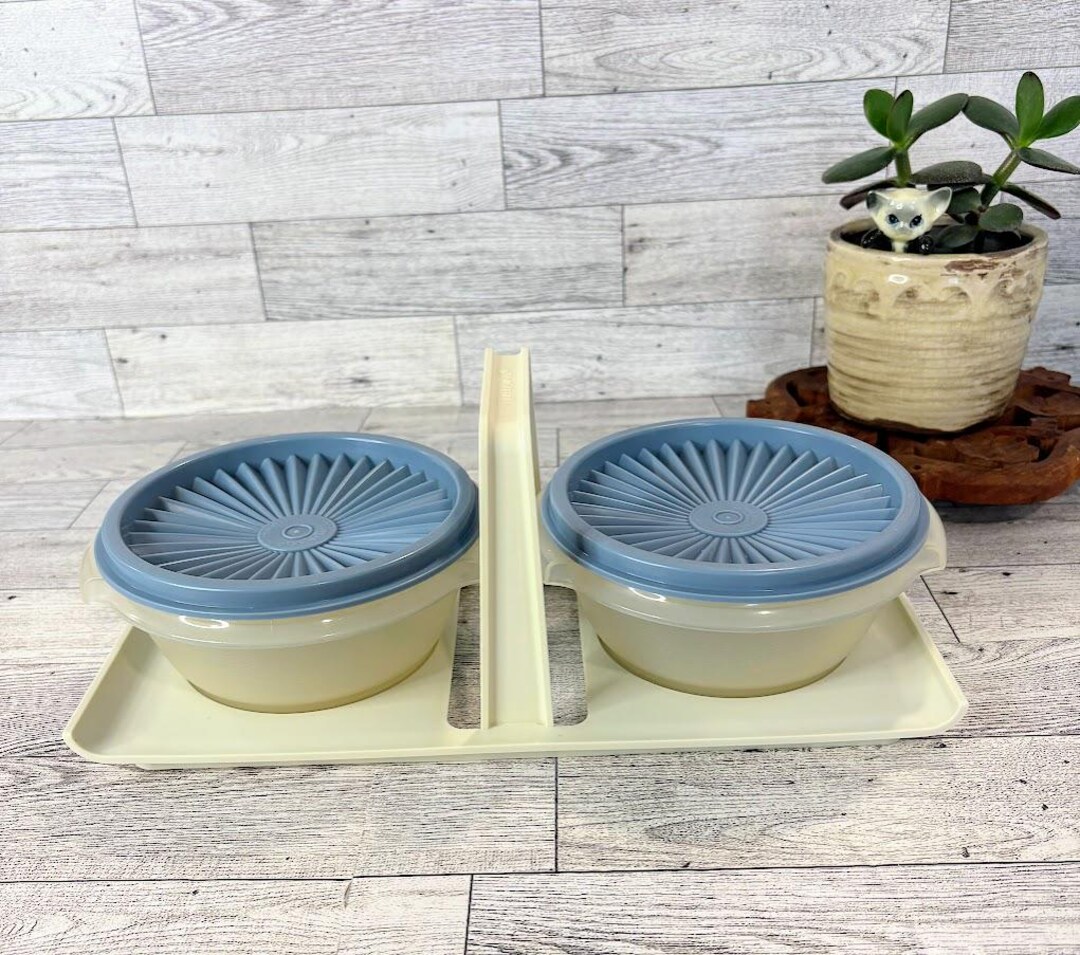 Vintage Tupperware Servalier Condiment Caddy/jam Jelly Server Caddy Set ...
