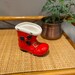 Vintage Santa's Boot Ceramic Container Planter - Etsy