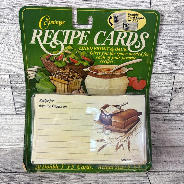 Retro Recipe Cards - Etsy