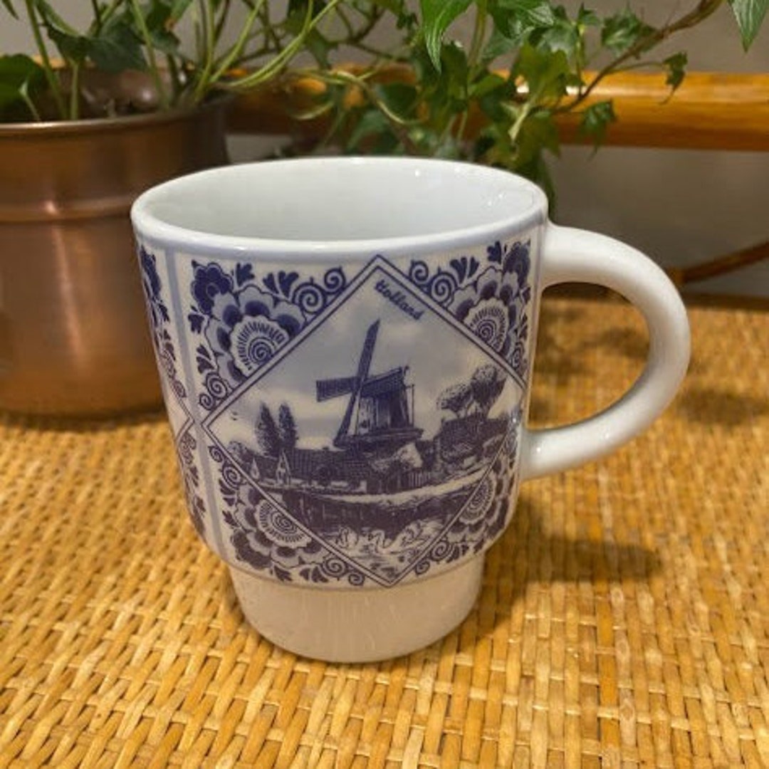 Vintage Delft Porcelain Cup - Made in Holland - Etsy